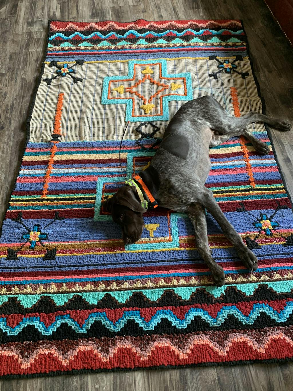 Latch Hook & Locker Hook, Rug Canvas - 3.75 Mesh With Grid - Color Crazy