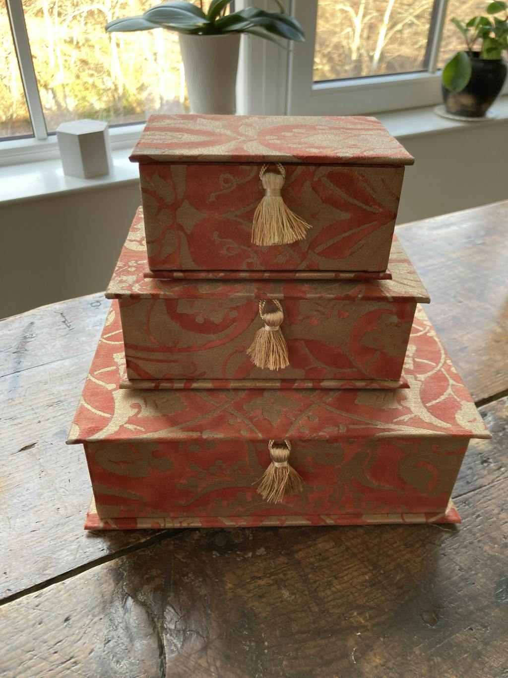 Fabric covered box DIY kit, small box cartonnage kit 102, Online instr ...