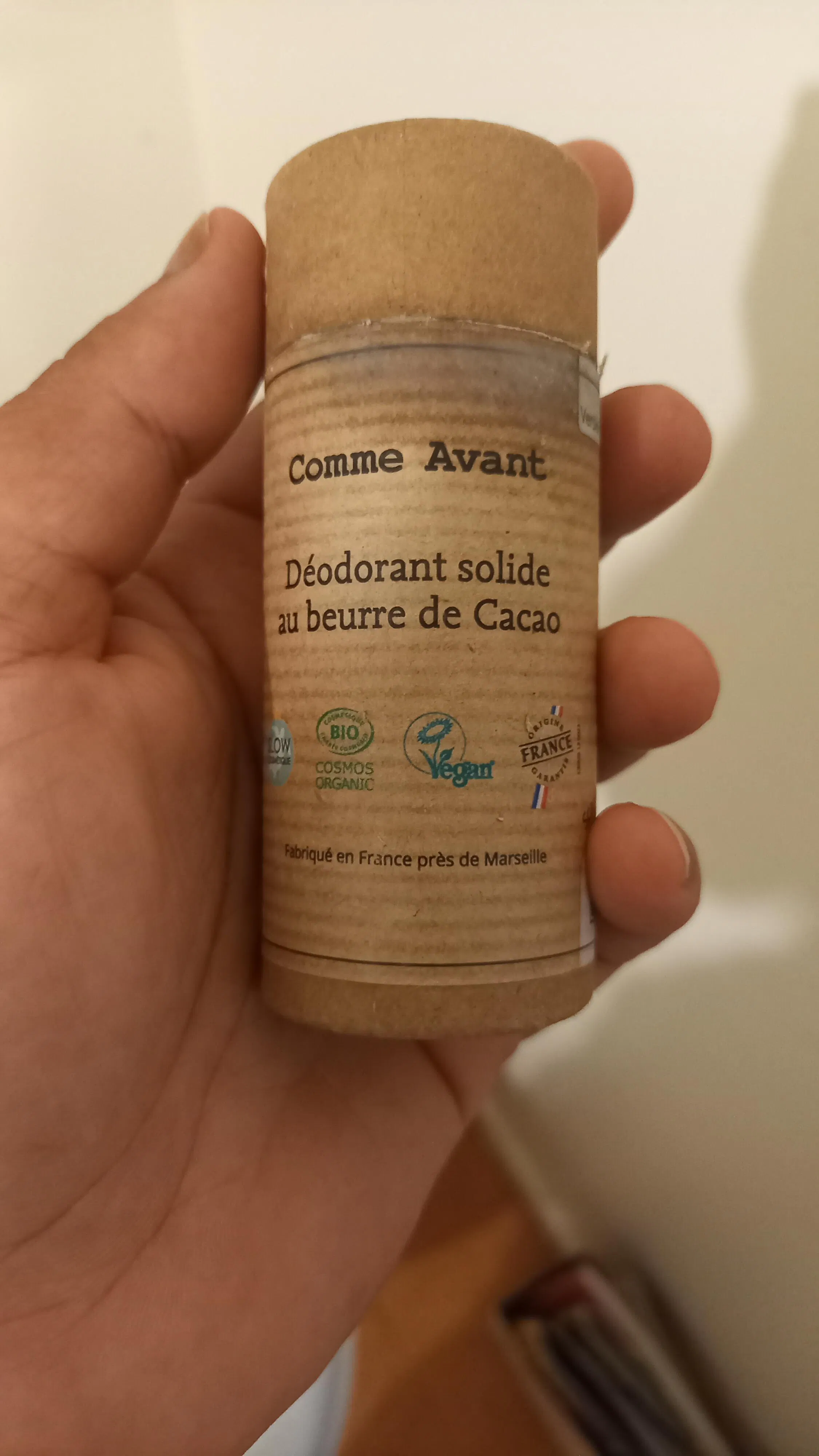 Déodorant solide bio naturel avec ou sans parfum ᐅ au beurre de cacao