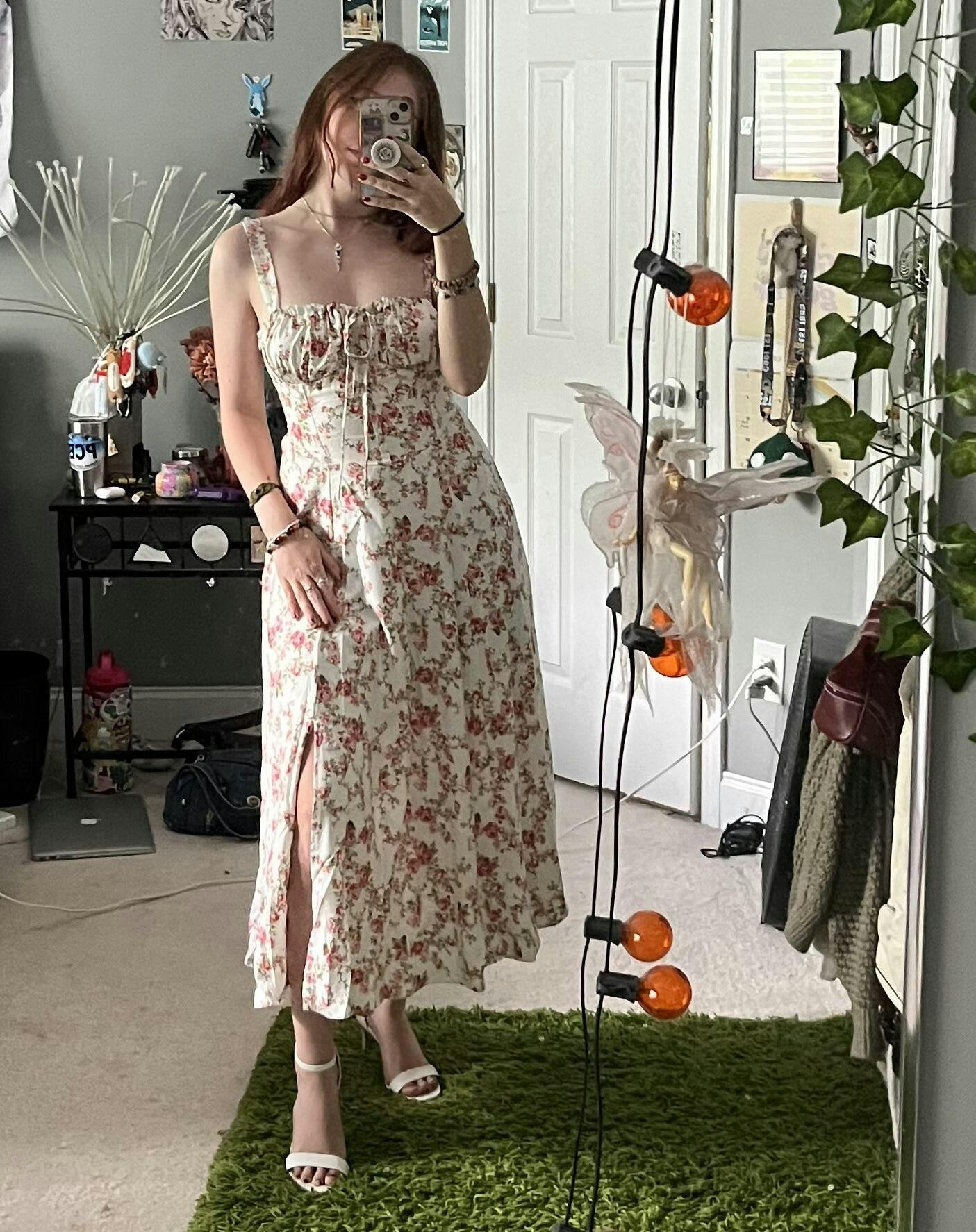 Rosebud Floral Midi Sundress – COMMENSE
