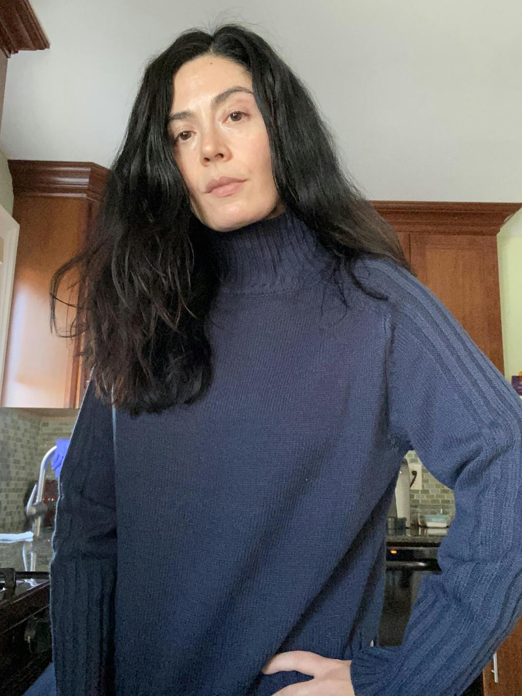 Solid High Neck Knit Sweater | COMMENSE