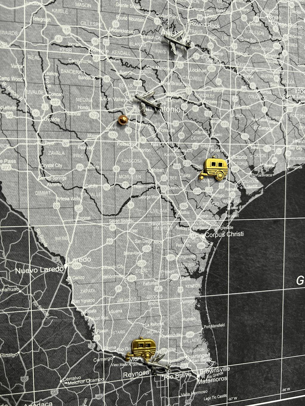 Push Pin Texas Map (Pin Board/Poster) - Modern Slate freeshipping ...