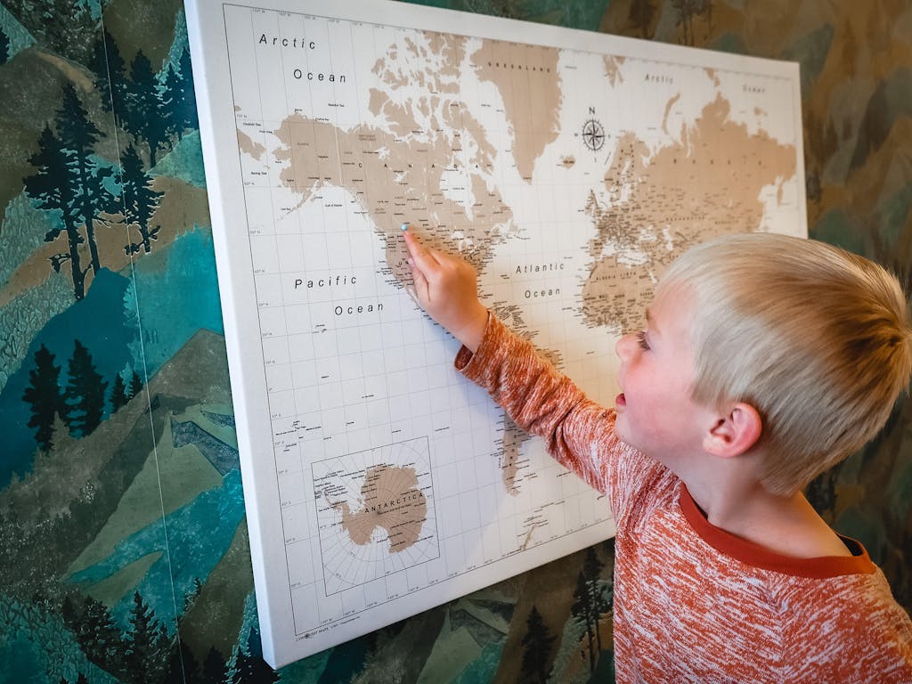 World Travel Map Pin Board with Push Pins: Light Brown Color Splash ...