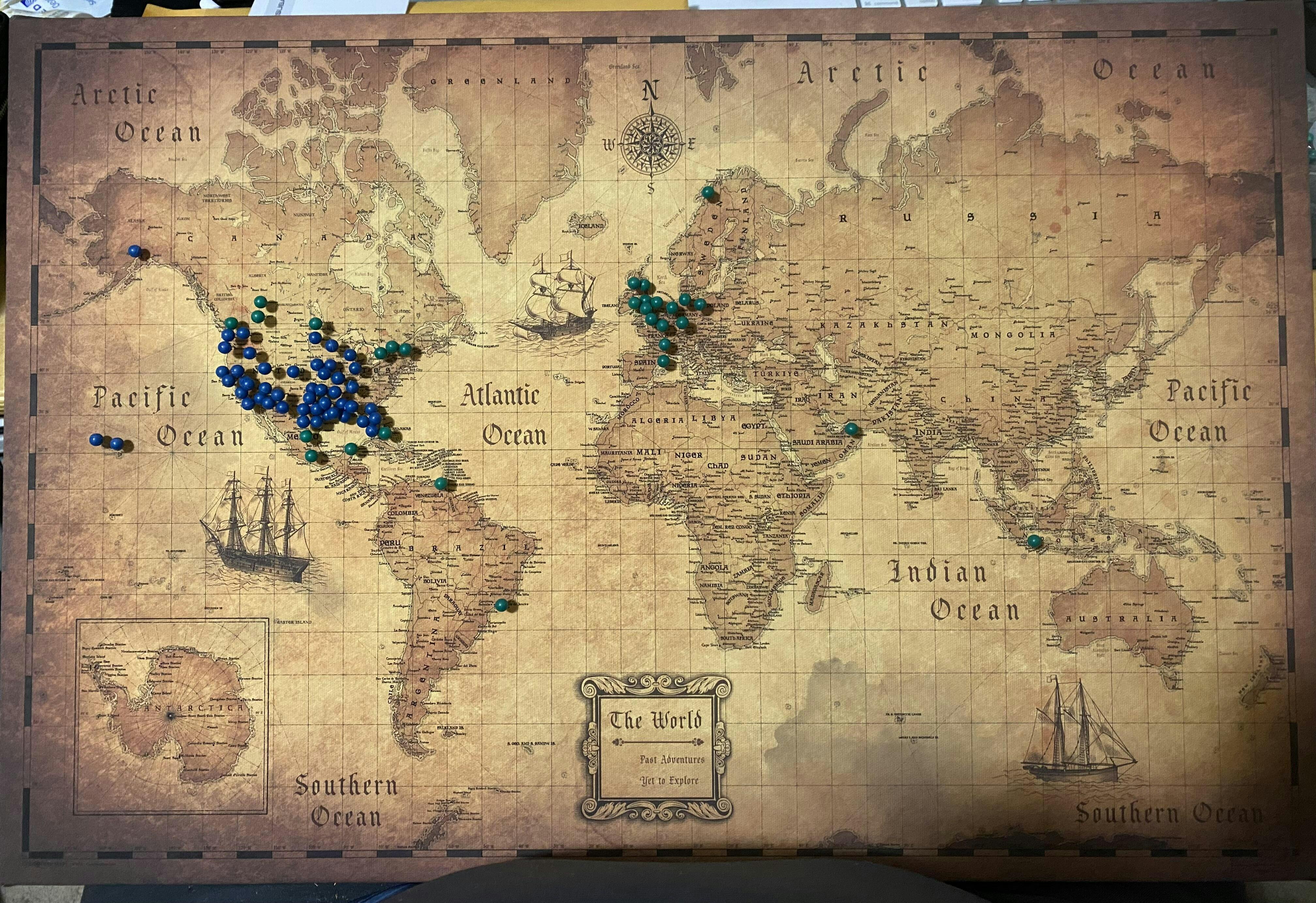 Custom World Map | Vision Boards For Travel | Conquest Maps