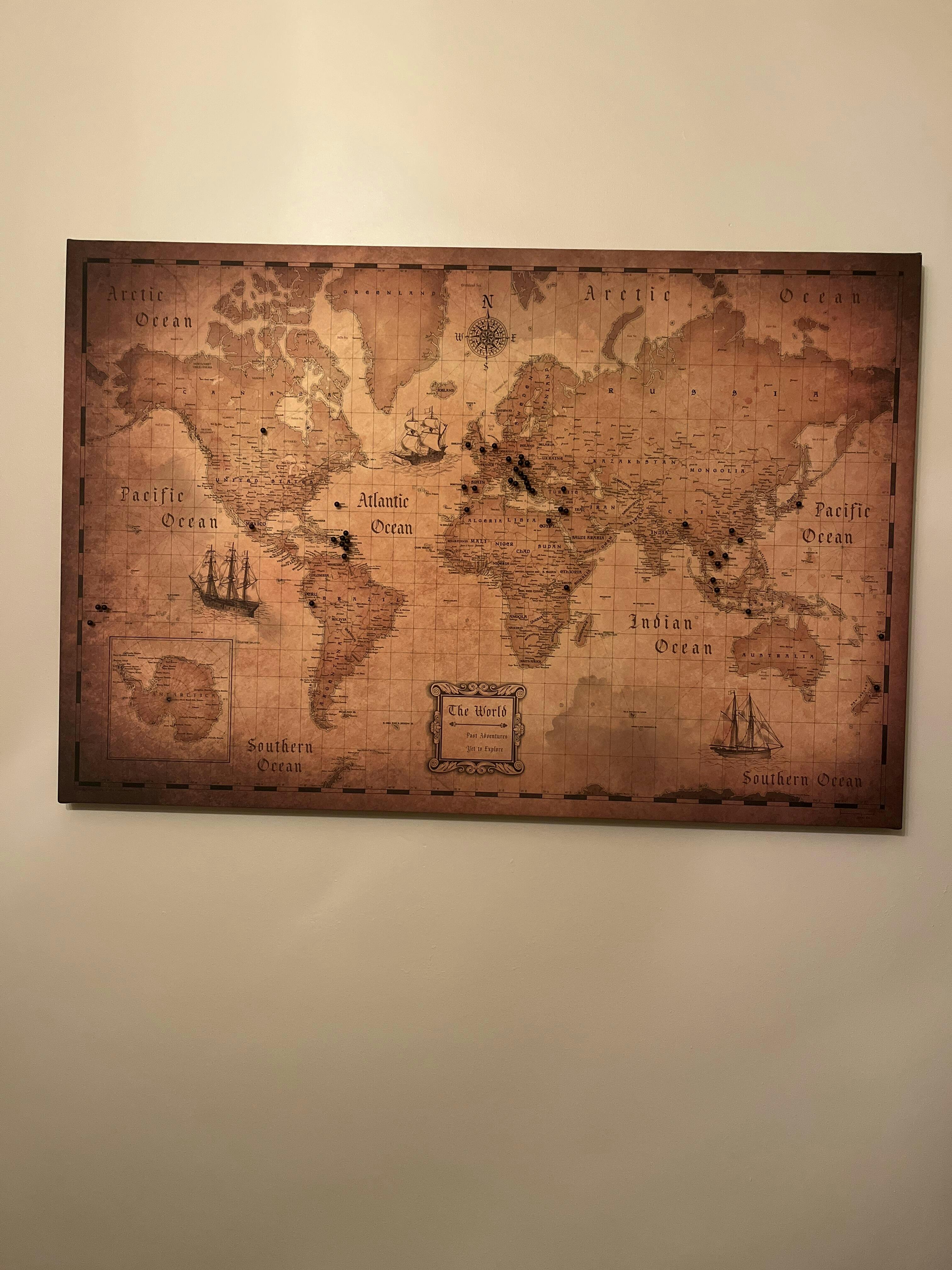 Custom World Map | Vision Boards For Travel | Conquest Maps