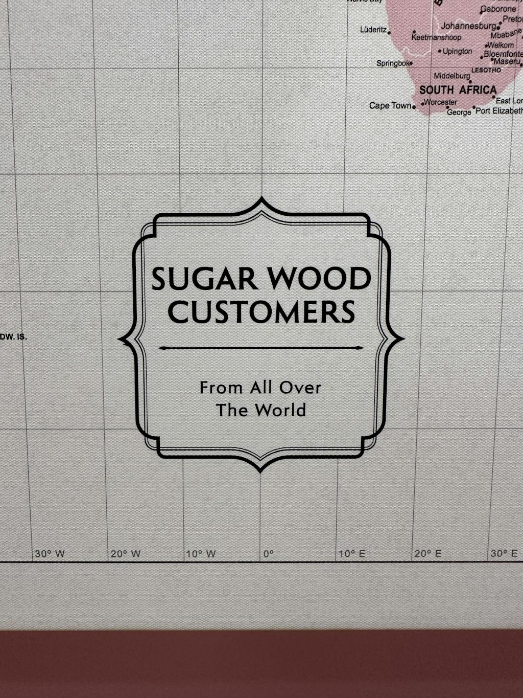 World Travel Map Pin Board with Push Pins: Pink Color Splash