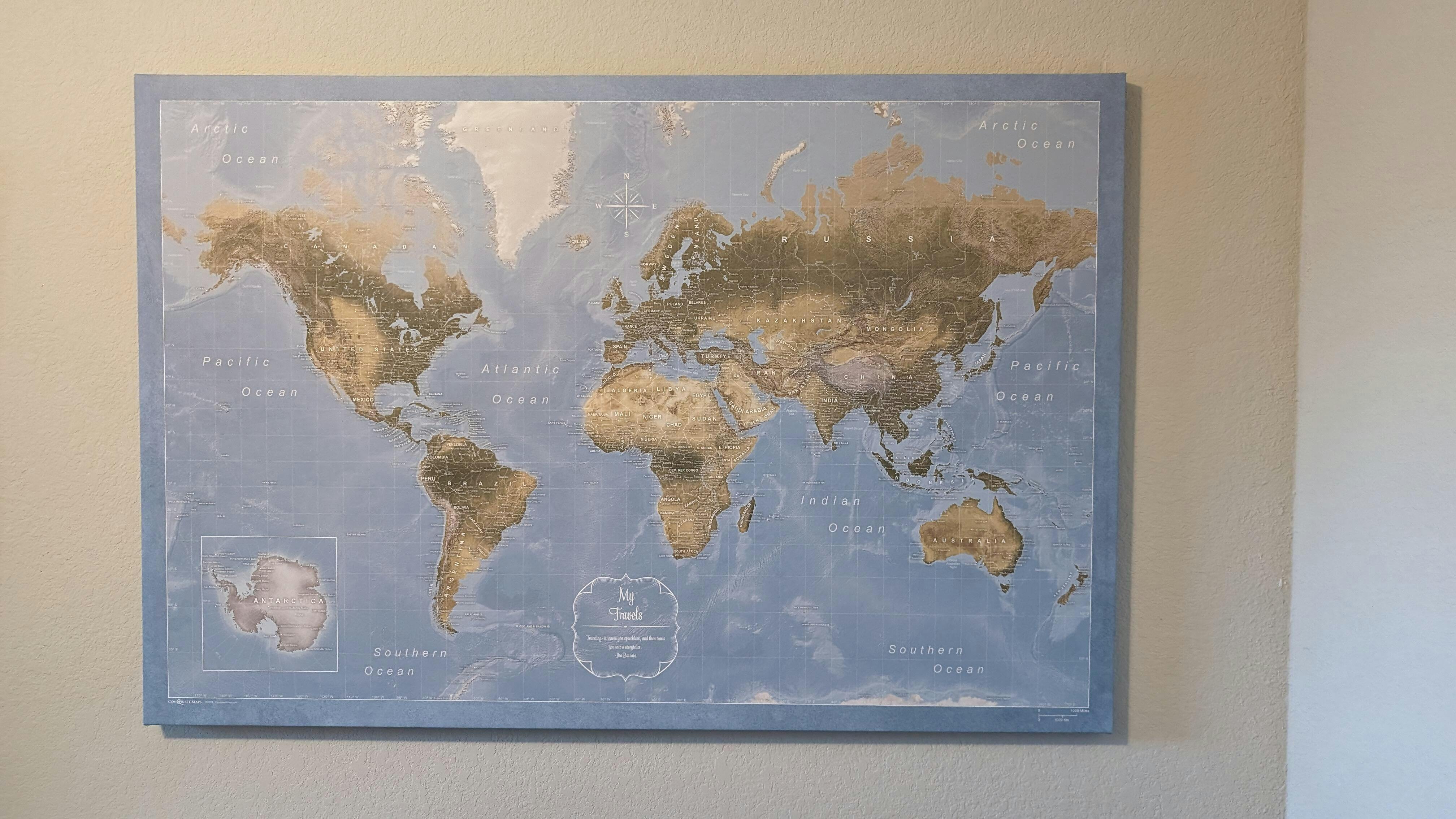 World Map Push Pin Board | High Quality | Conquest Maps