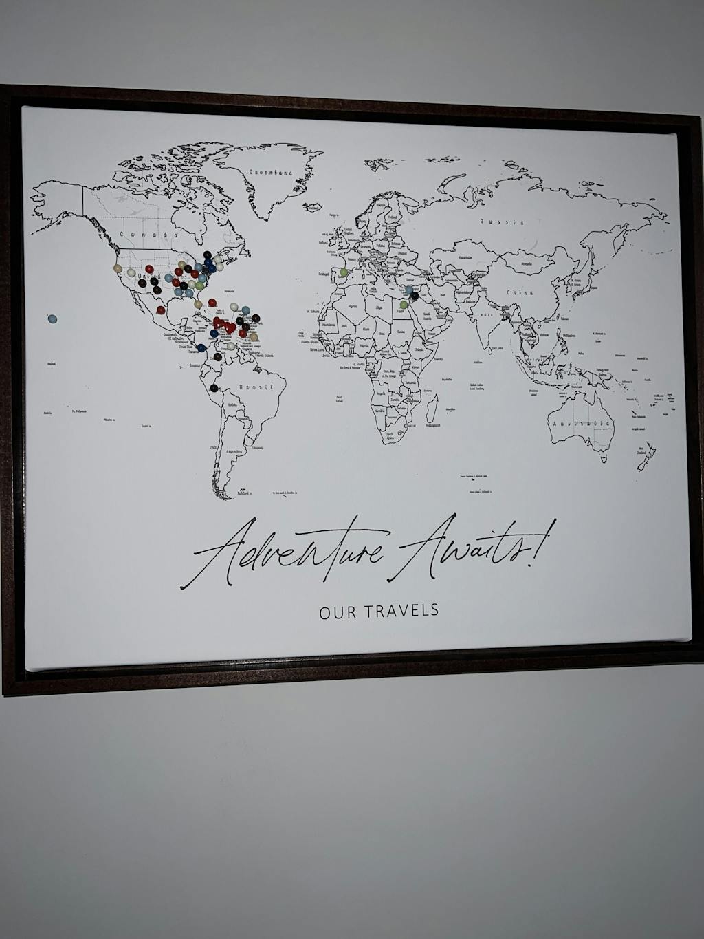 Pretty World Map | Quality Framing Options | Conquest Maps