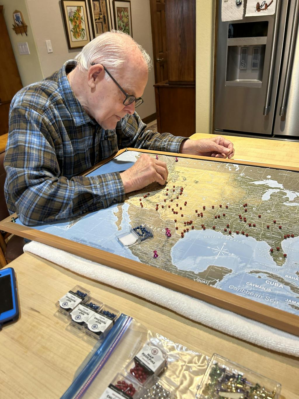 Map Push Pins: Deep Blue - Matte Finish - Conquest Maps LLC