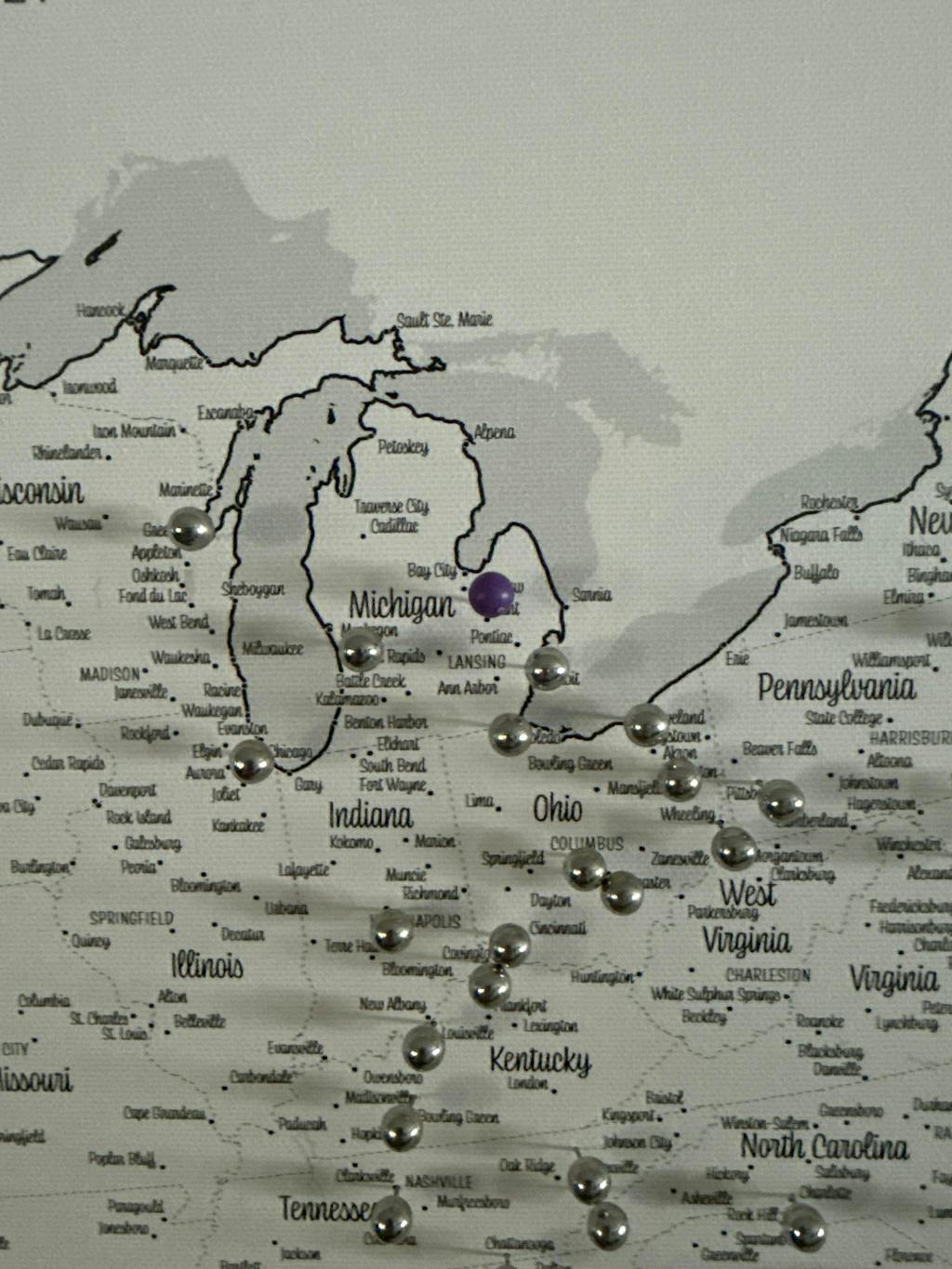 Map Push Pins: Royal Violet - Matte Finish - Conquest Maps LLC
