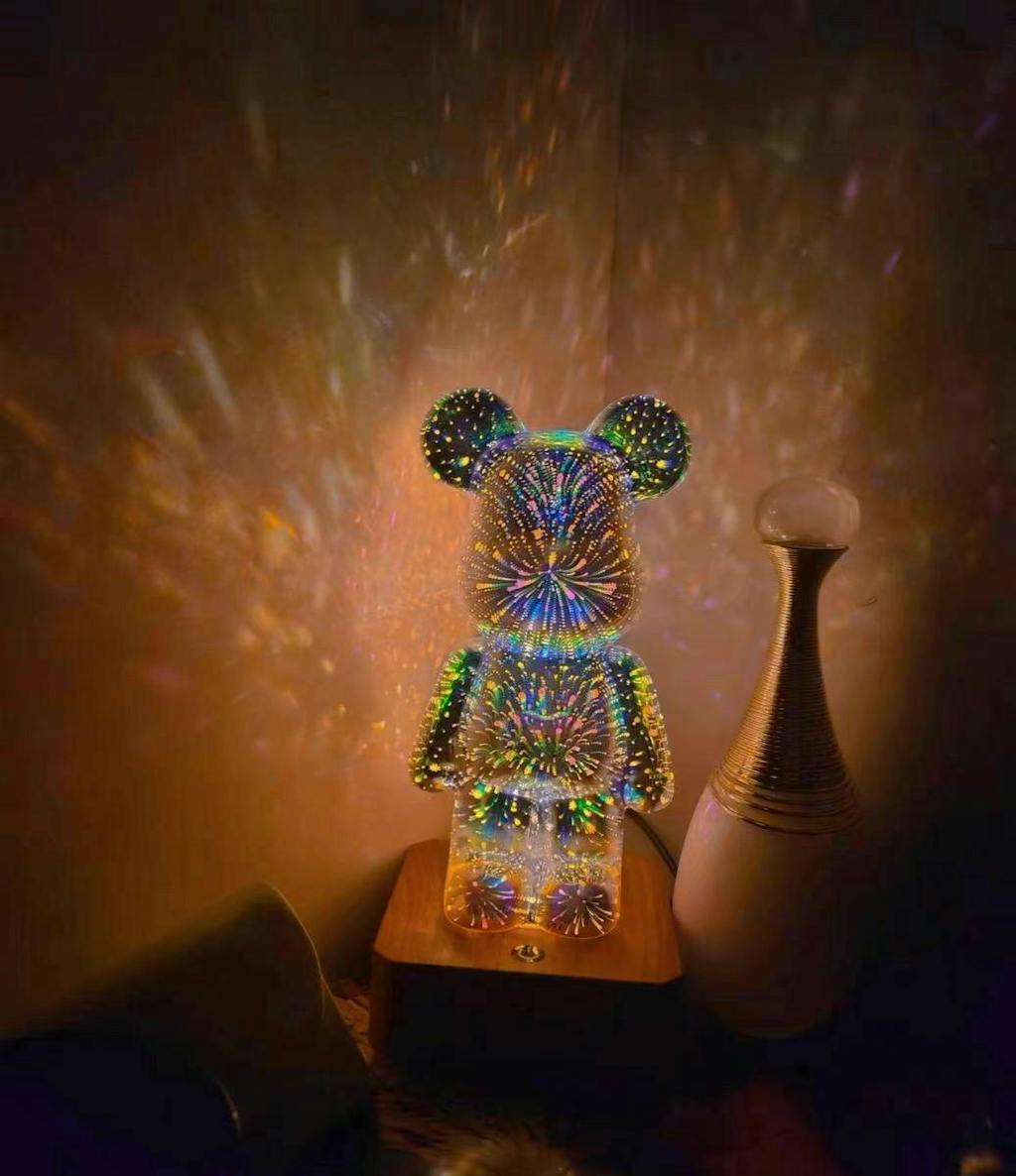 3D Firework Bear LED Night Light