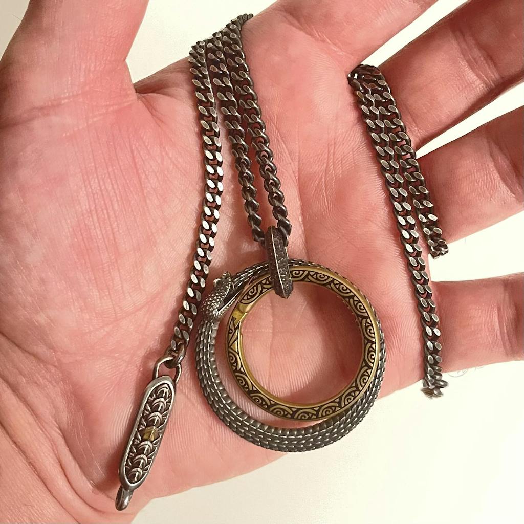 Antique Dragon Scale Armor Cuban Chain Necklace | Silver – COPPERTIST.WU