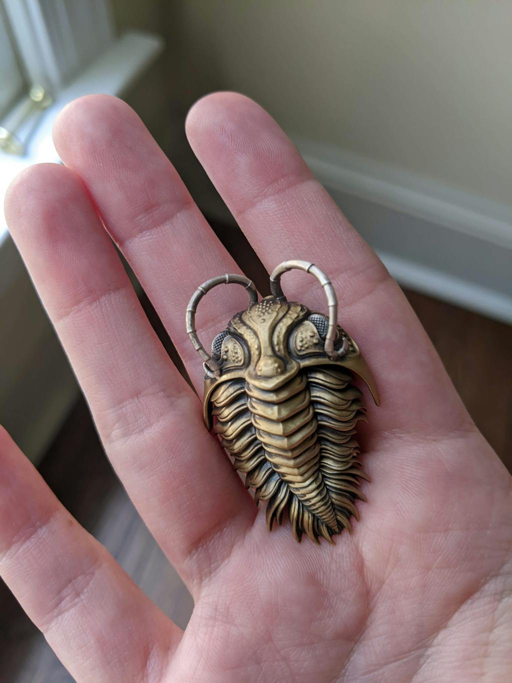 Brass Trilobite Pendant | Amazing Articulated Pendant – COPPERTIST.WU