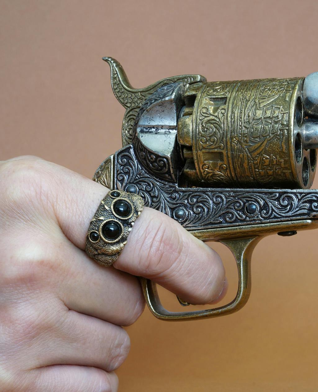 Amazing Oxidized Silver Jumping Spider Ring | Cuff Ring – COPPERTIST.WU