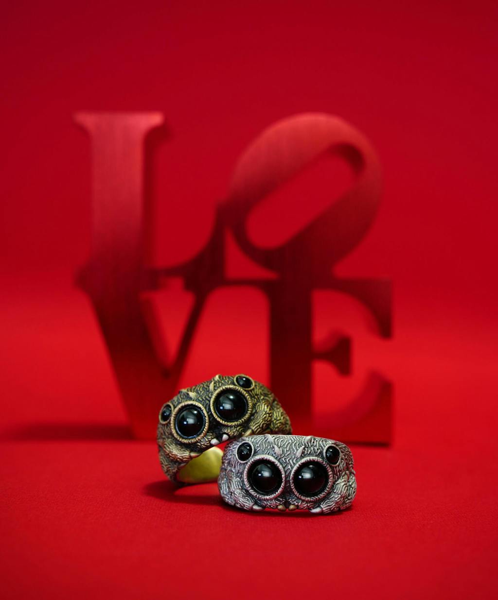 Amazing Oxidized Silver Jumping Spider Ring | Cuff Ring – COPPERTIST.WU