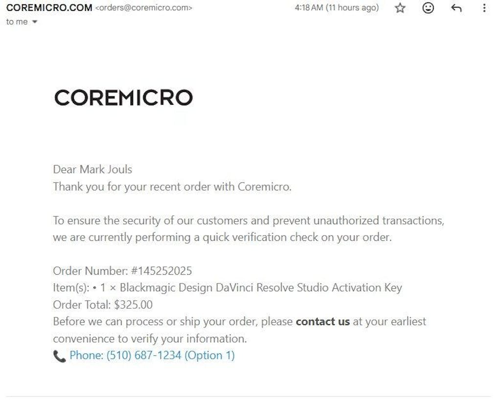 Blackmagic Design DaVinci Resolve Studio Activation Key | COREMICRO.COM