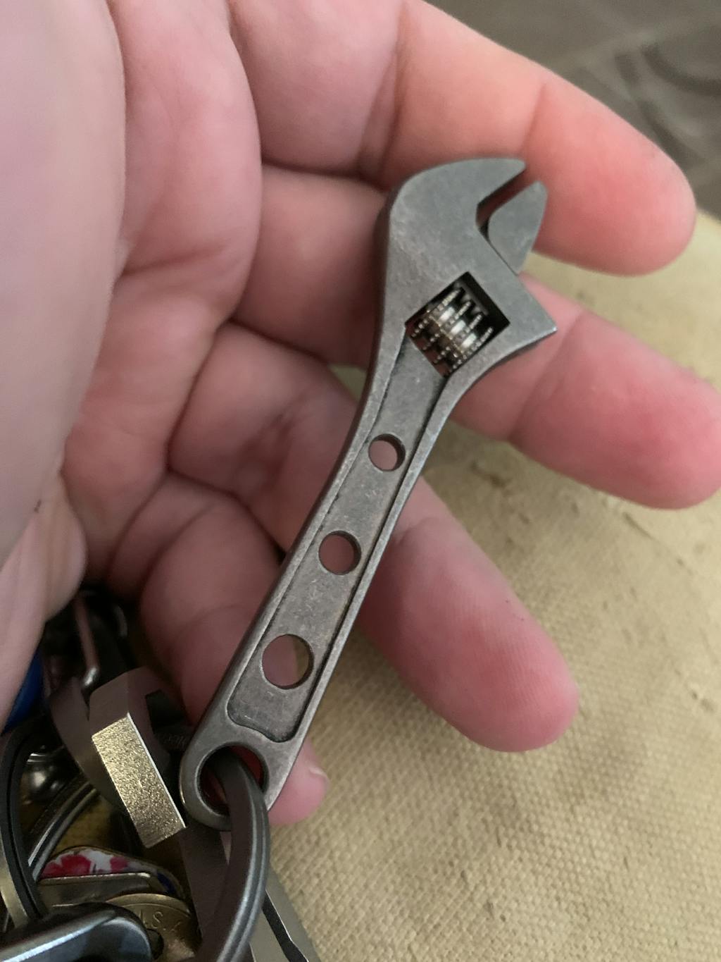 Small Adjustable Wrench - Titanium 3 Inch ( NSN Pending )