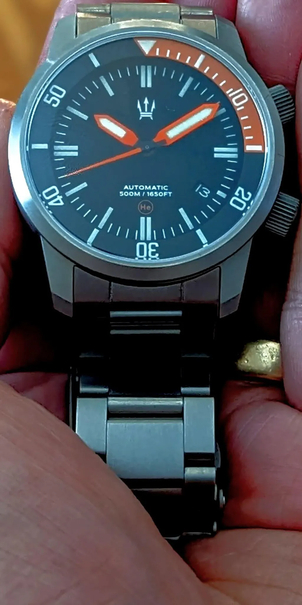 Titanium DC-50 Dual Crown 50ATM Diver Automatic Watch With Date + Brac ...