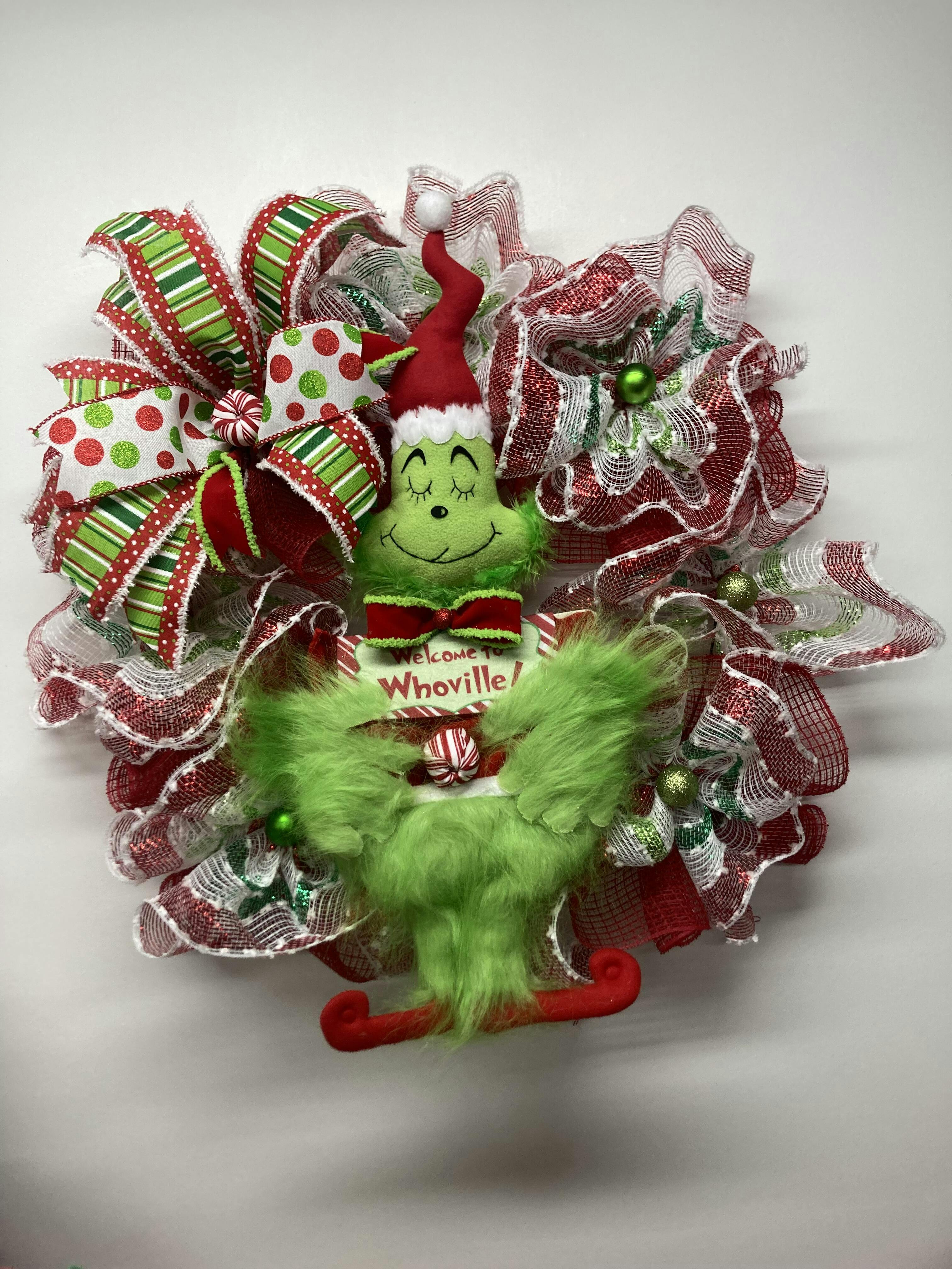 19" Plush Green Monster Head Pick