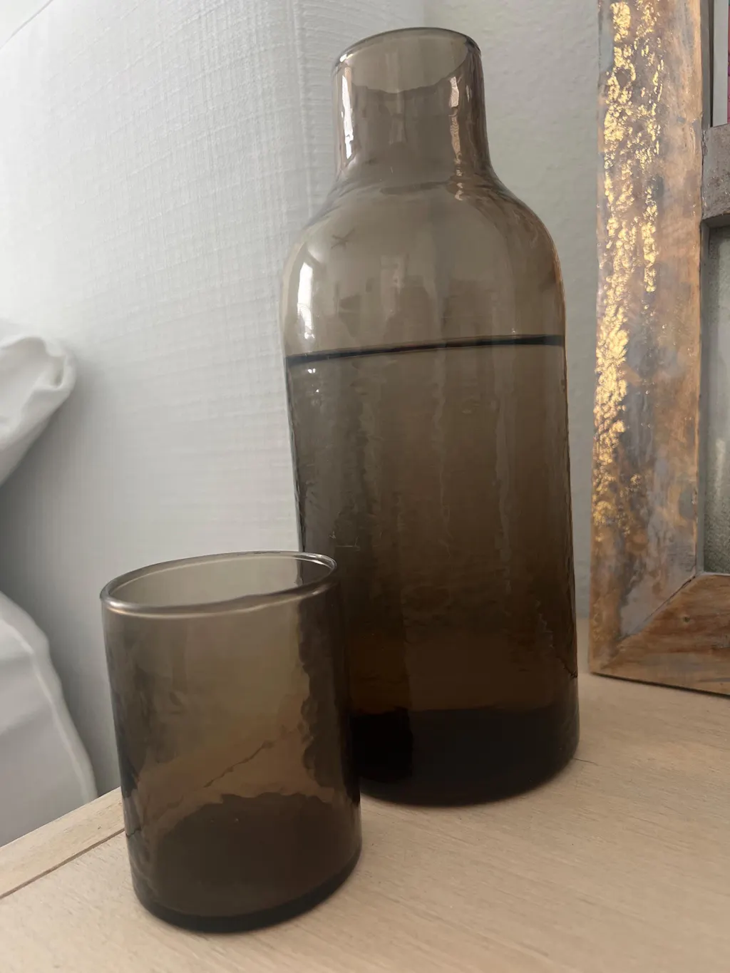 Handblown Hammered Glass Carafe | Fair Trade Drinkware
