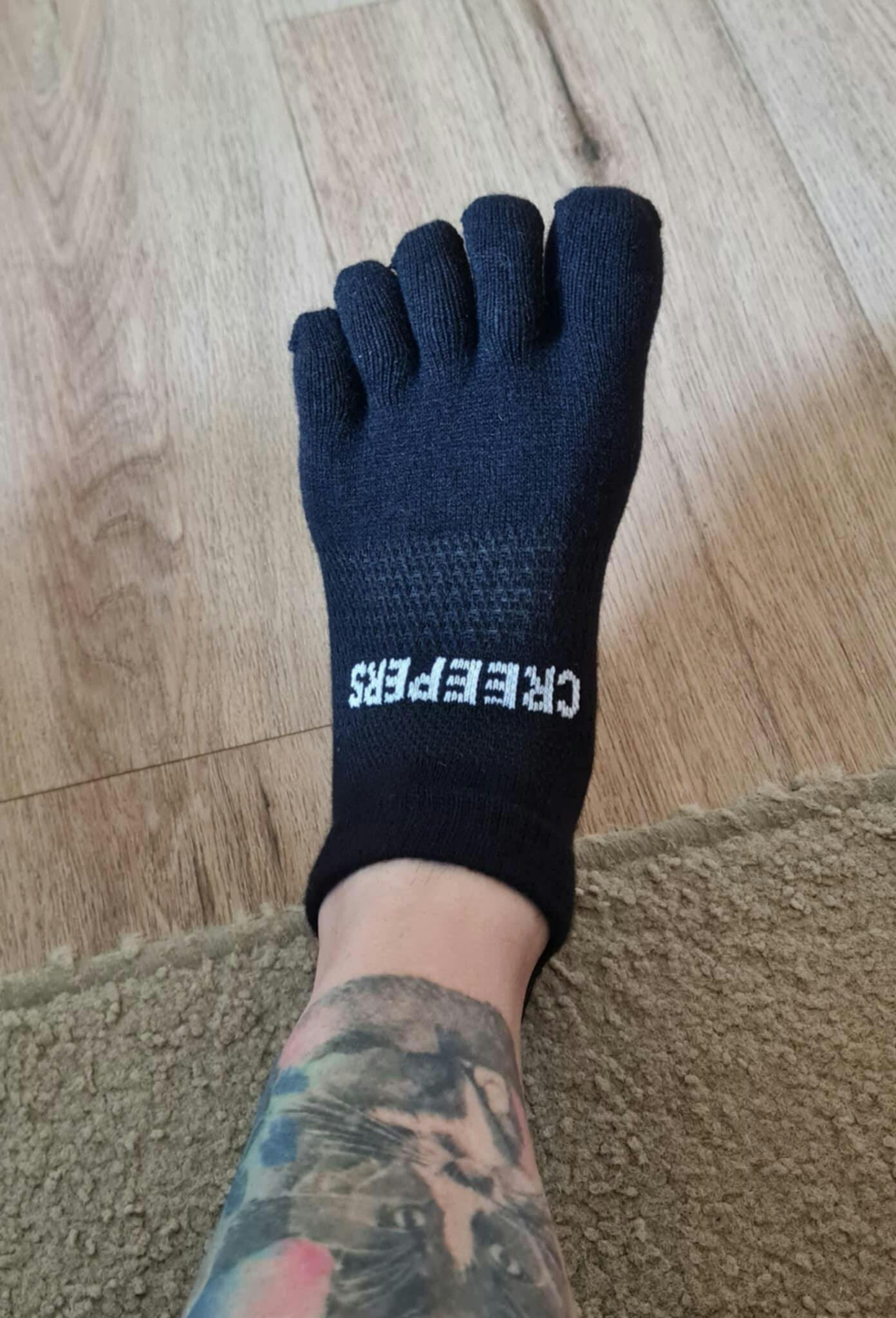 Merino Wool Anti-Blister Low Ankle Toe Socks | Creepers Toe Socks ...