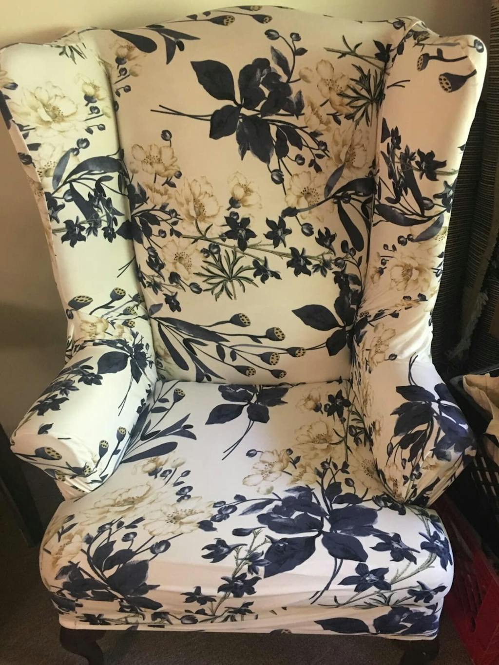2 Piece Wingback Chair Covers | Floral Patterned Chair Cover – Crfatop
