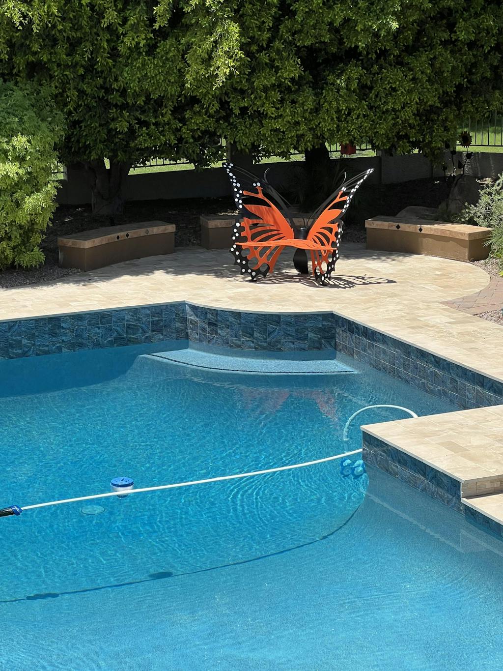 Butterfly Bench - Outdoor Metal Garden Benches - Steel, – Cricket Forge