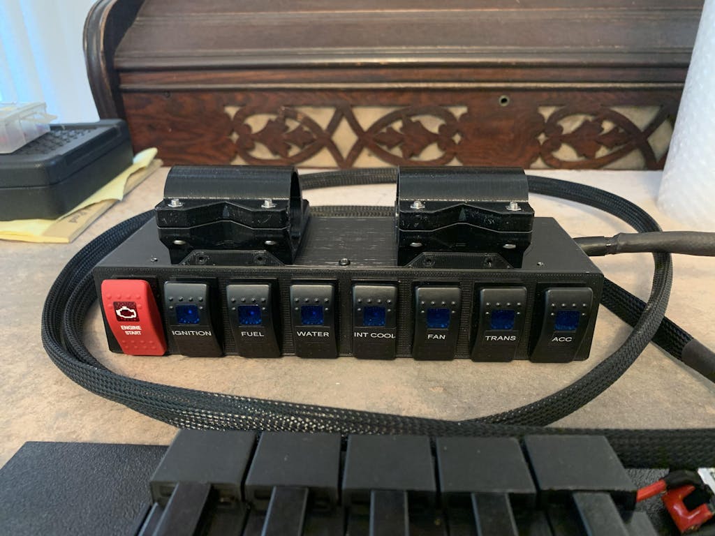 Overhead-Mounted Switch Panel, 8-Gang - Crossroads 3D