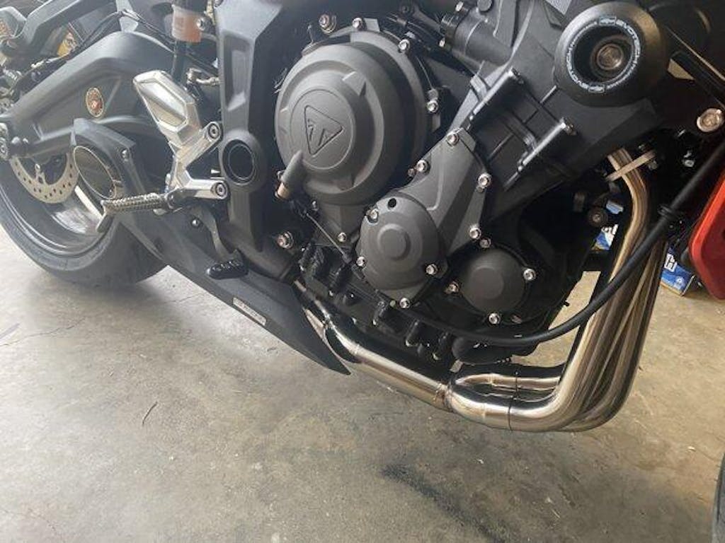 2021-25 Triumph Trident 660 CS Racing Full Exhaust | Muffler + dB Kill ...