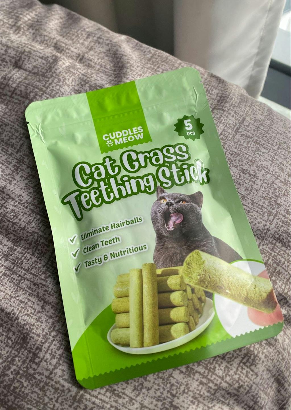 Cat Grass Teething Stick