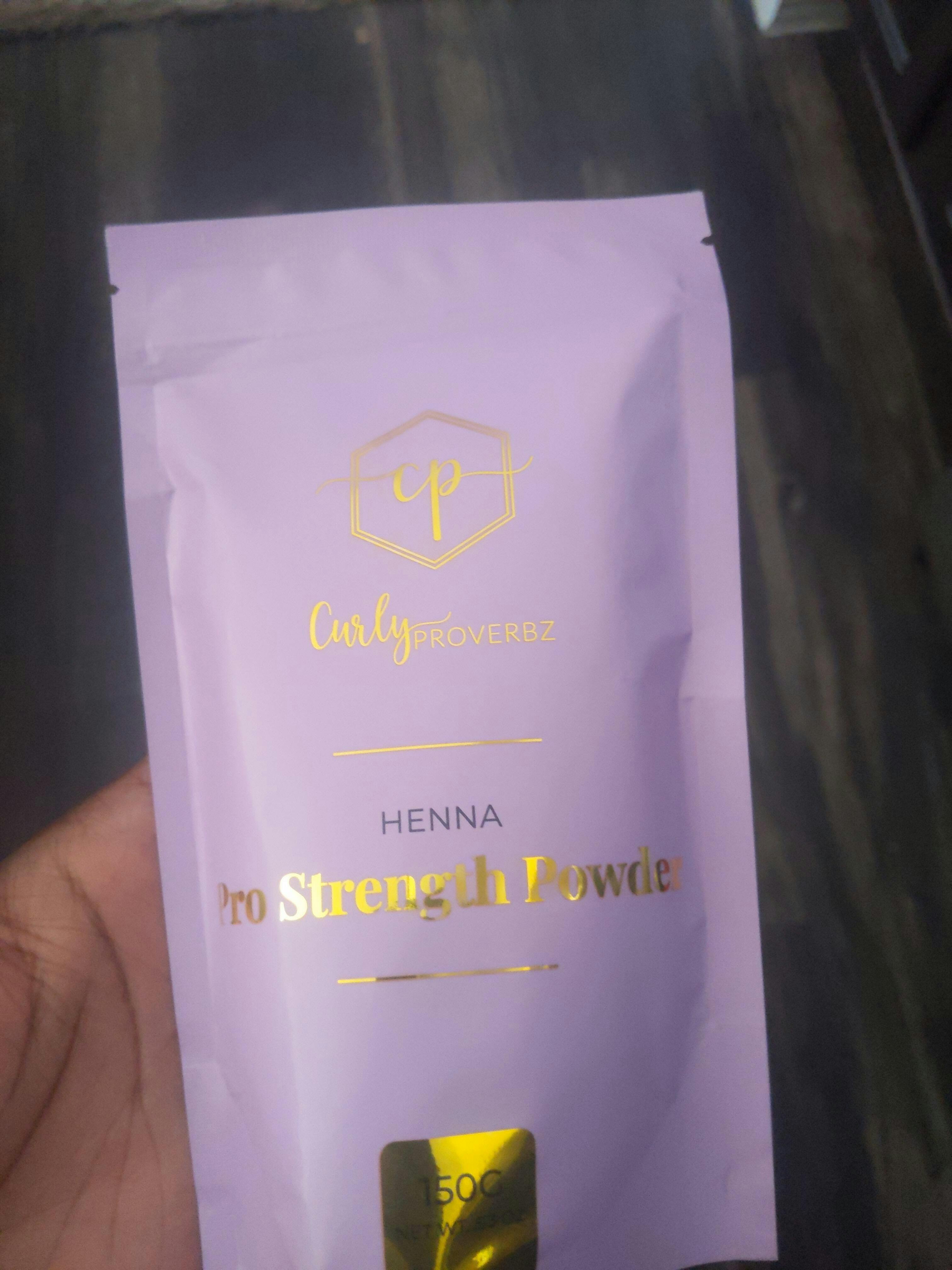 Henna Pro Strength Powder – Curly Proverbz