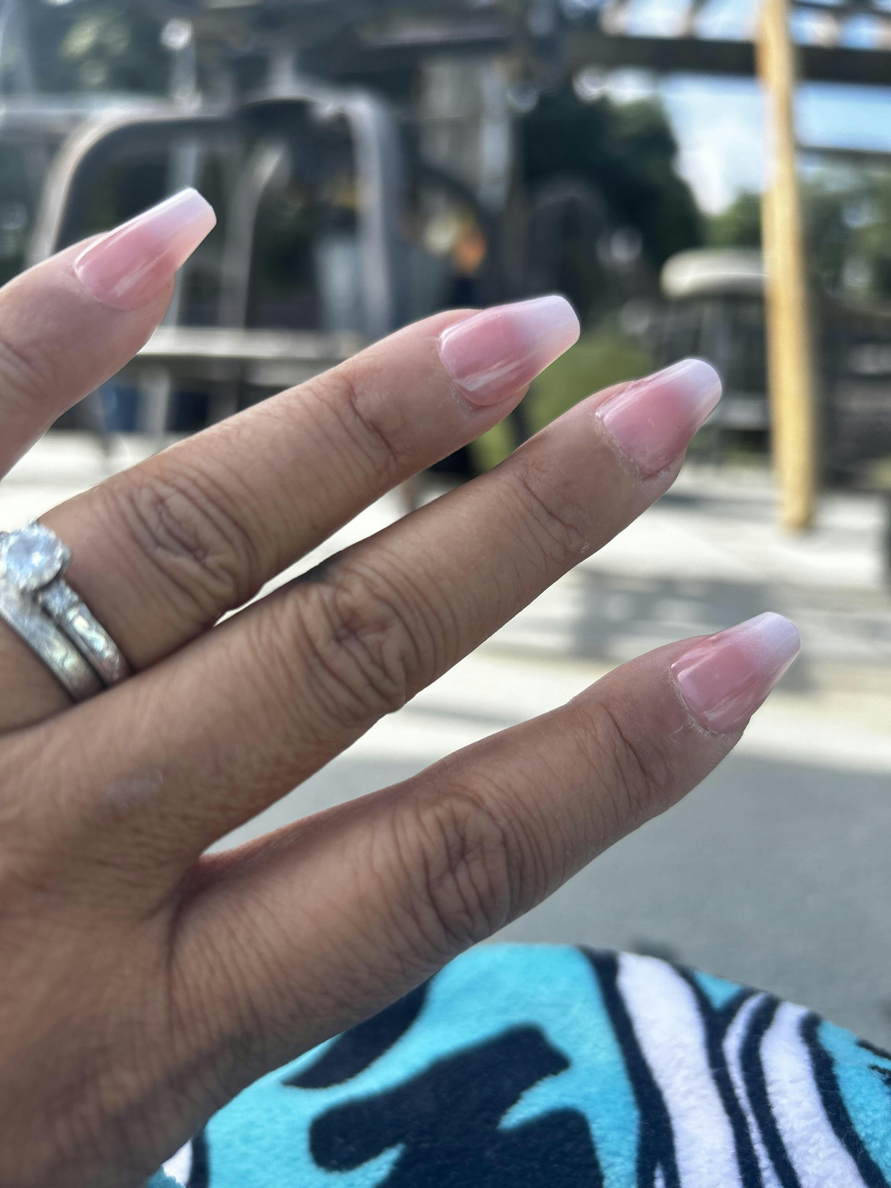 Nail Art Ideas Coffin Pink Ombre Medium Glitter Press On Nails – CurvLife