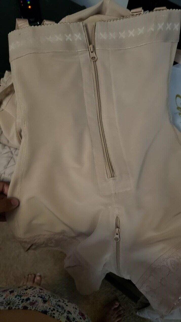 Fajas Compression Shapewear Open Bust Tummy Control with Zipper