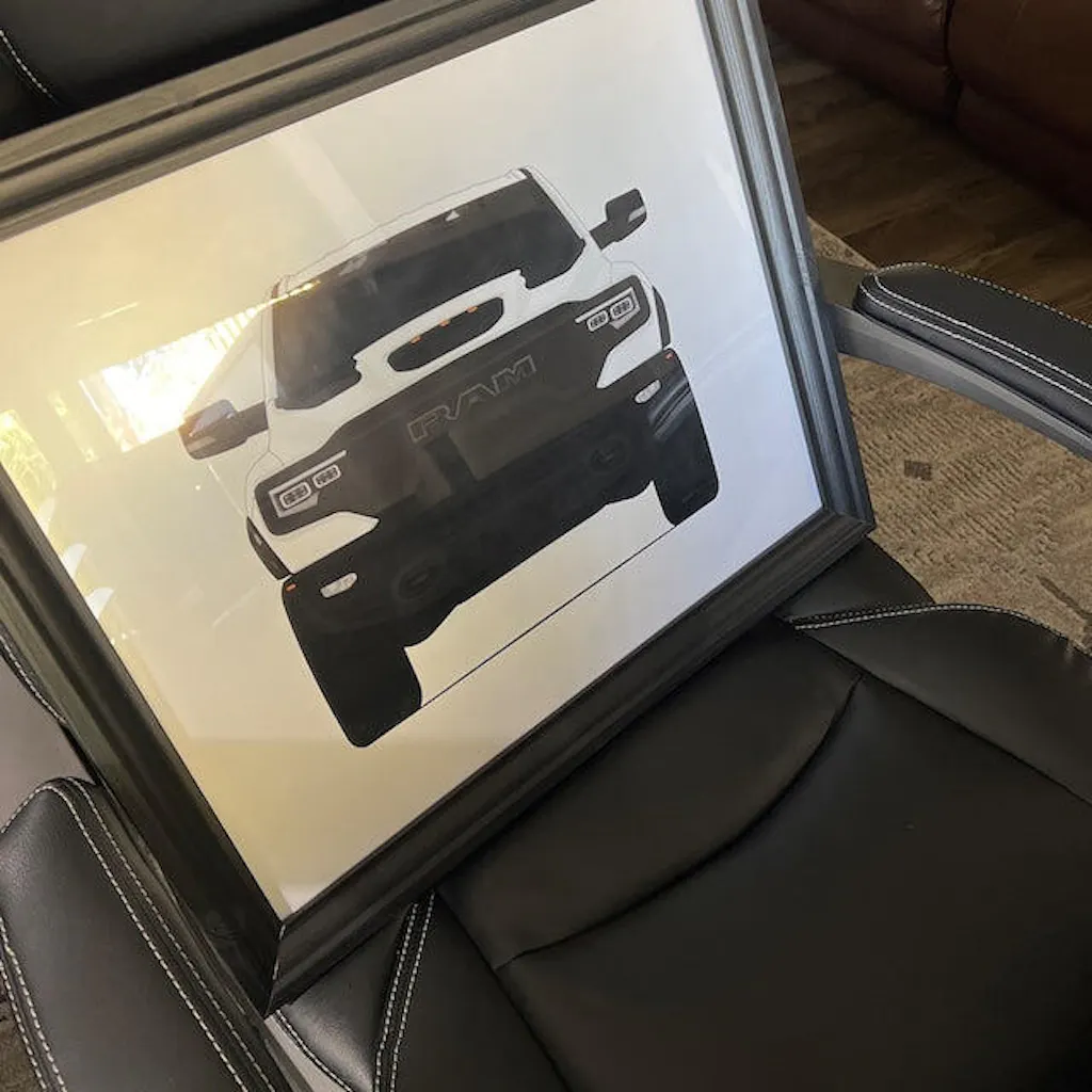 Ram 1500 TRX (2021-Present) 5th Generation Car Poster – Custom Car Posters