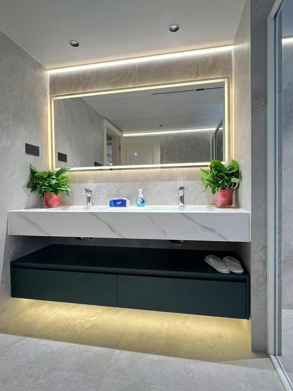AGAPE Rectangular Frameless Custom LED Mirror