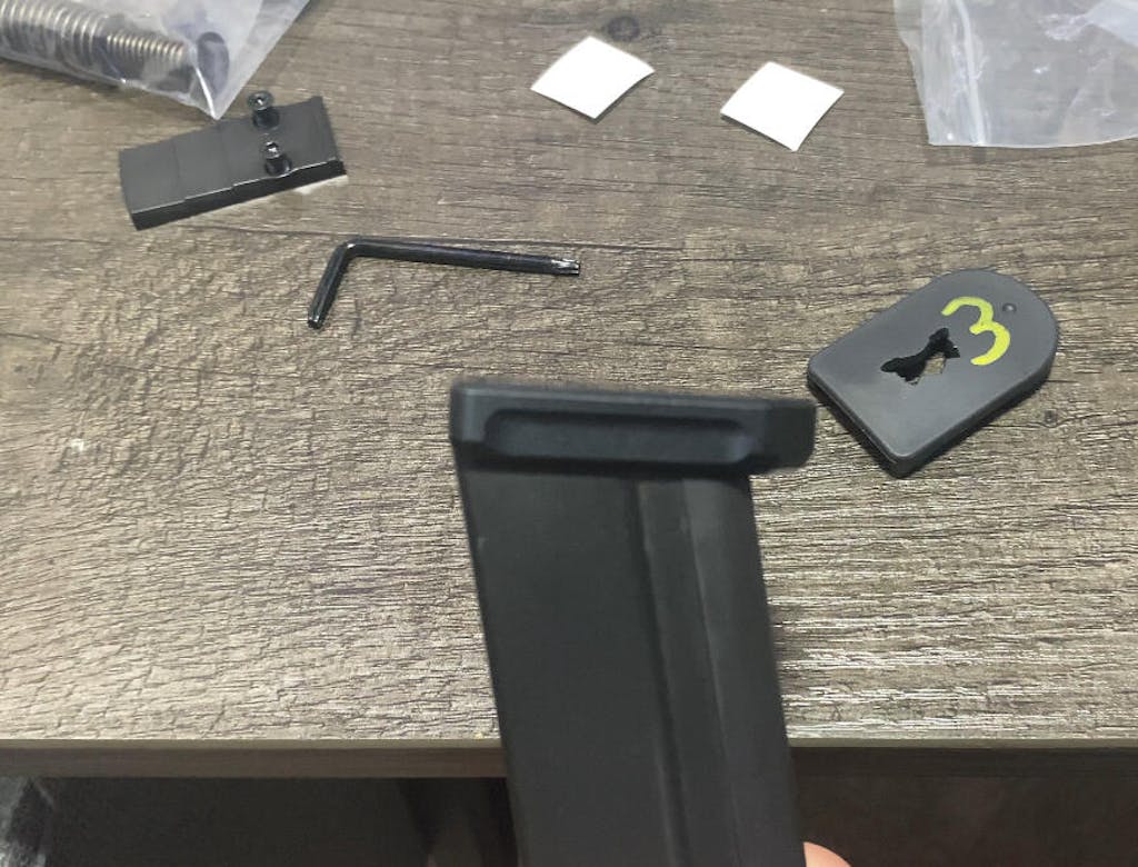 Aluminum Black Base Plate for PSA Micro Dagger Magazine