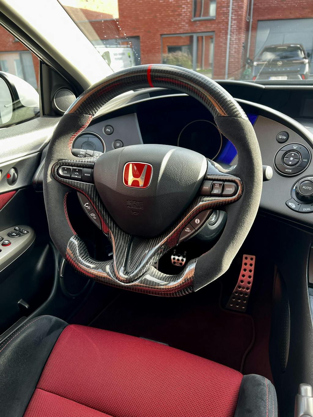 Honda Civic Carbon Customised Steering Wheel - Type R - FN2 – Custom My ...