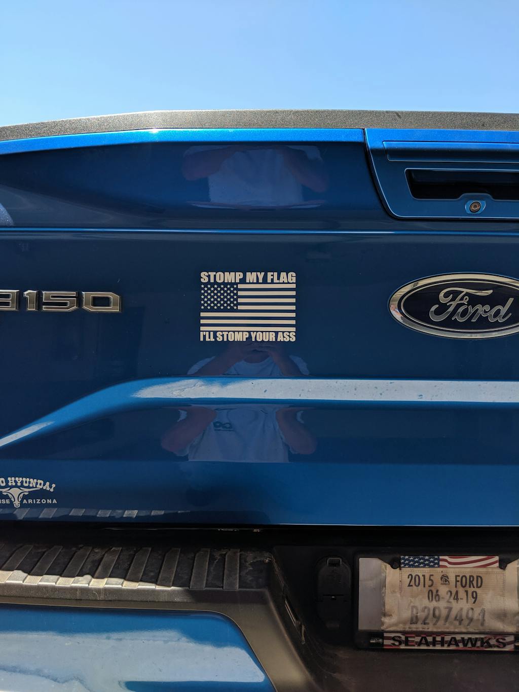 Stomp My Flag I’ll Stomp Your Ass Window Decal Sticker | Custom Made In ...