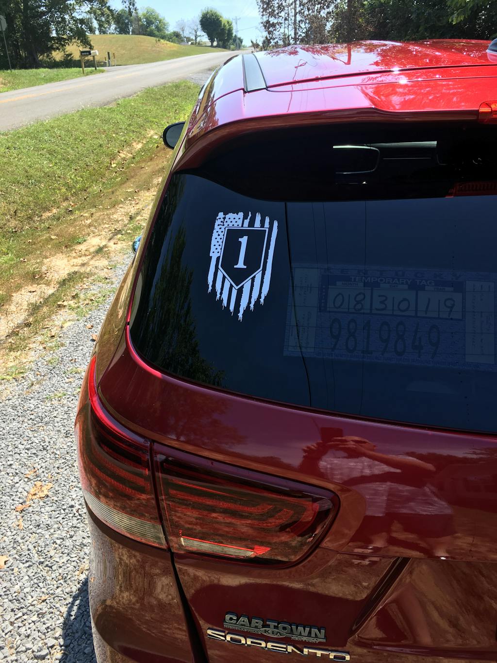 1st Infantry Division Big Red 1 Weathered Flag Window Decal Sticker ...