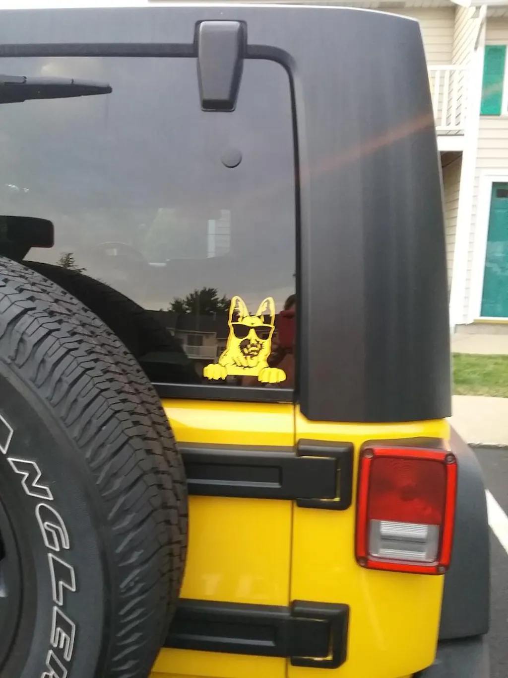 German Shepherd Peeking Window Decal Sticker | Custom Made In the USA ...