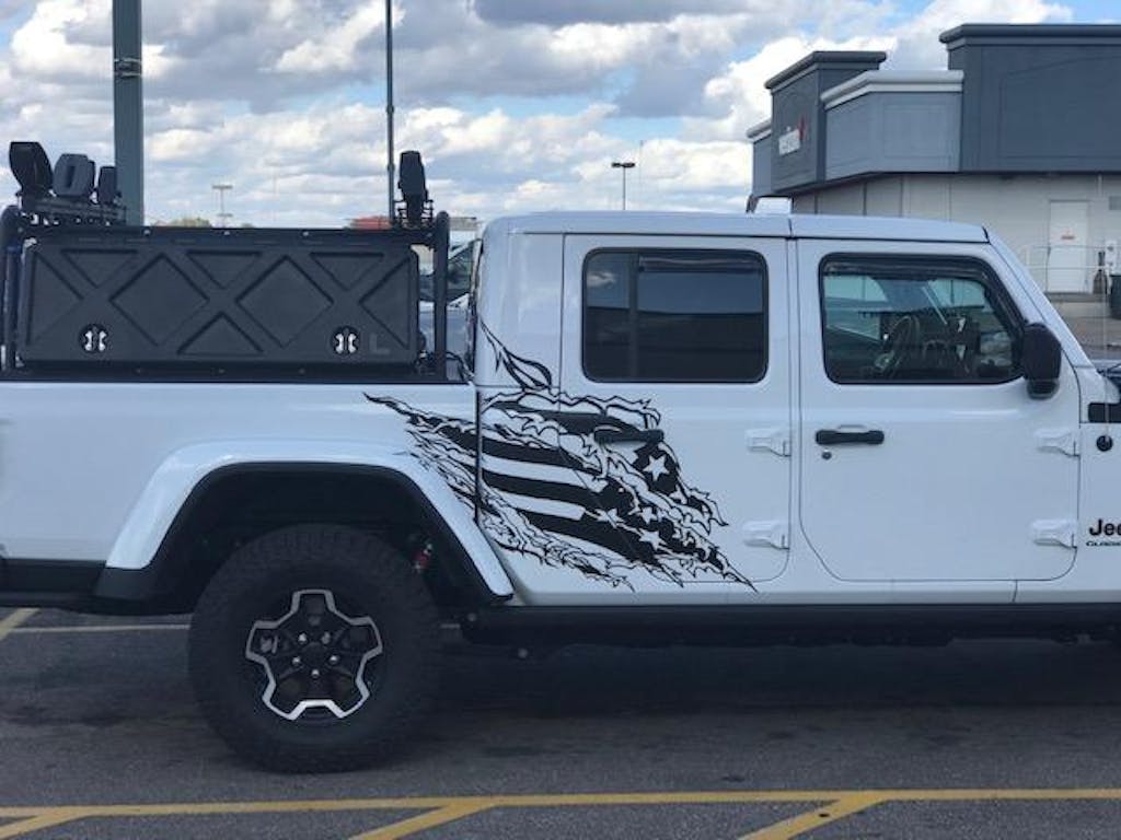 Ripped Torn American Flag Sticker Set Of 2 Truck Decals | Custom Made ...