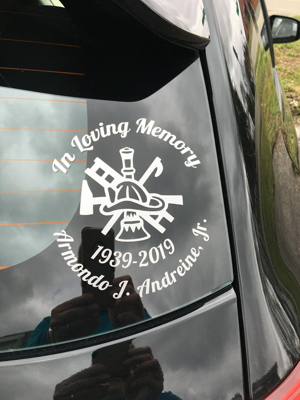 In Memory Fireman Firefighter Crest Decal Sticker | Custom Made In the ...