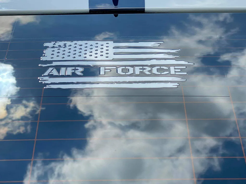 Air Force Weathered American Flag Window Decal Sticker | Custom Made In ...