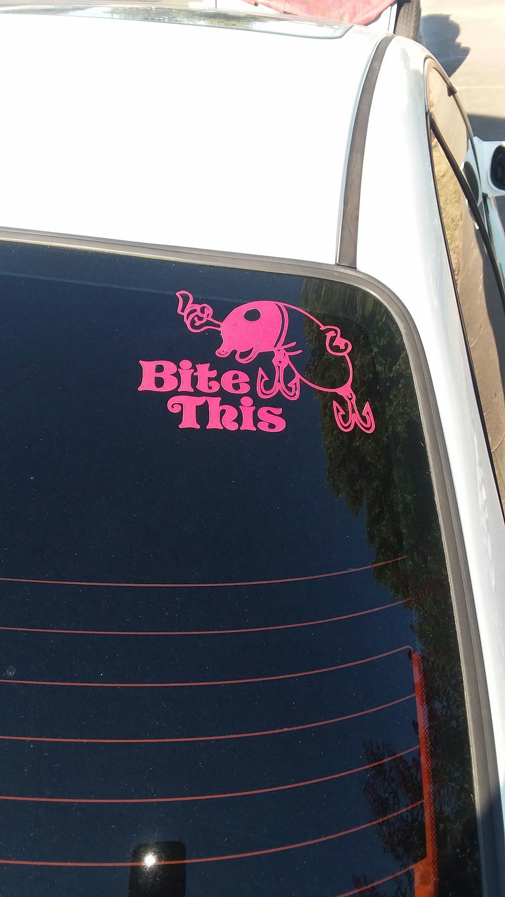 Bite This Fish Fishing Lure Decal Sticker | Custom Made In the USA ...