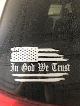 In God We Trust American Flag Window Decal Sticker | Custom Made In the ...