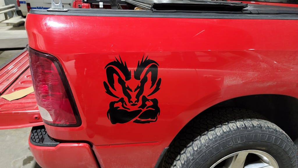 Muscle Dodge Ram Head Truck Decal Sticker