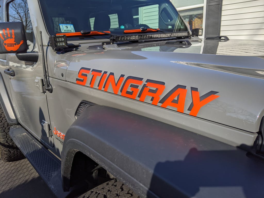 Jeep Hood Custom Text Jeep Decal Stickers