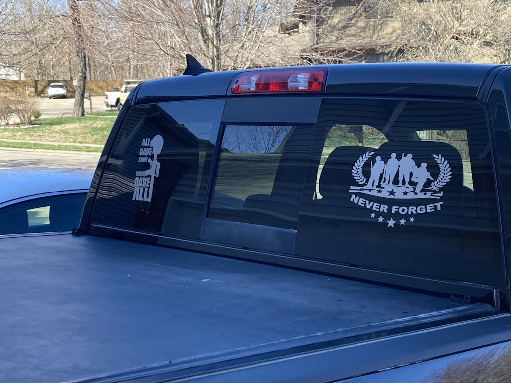 Never Forget Military Honor Window Decal Sticker | Custom Made In the ...