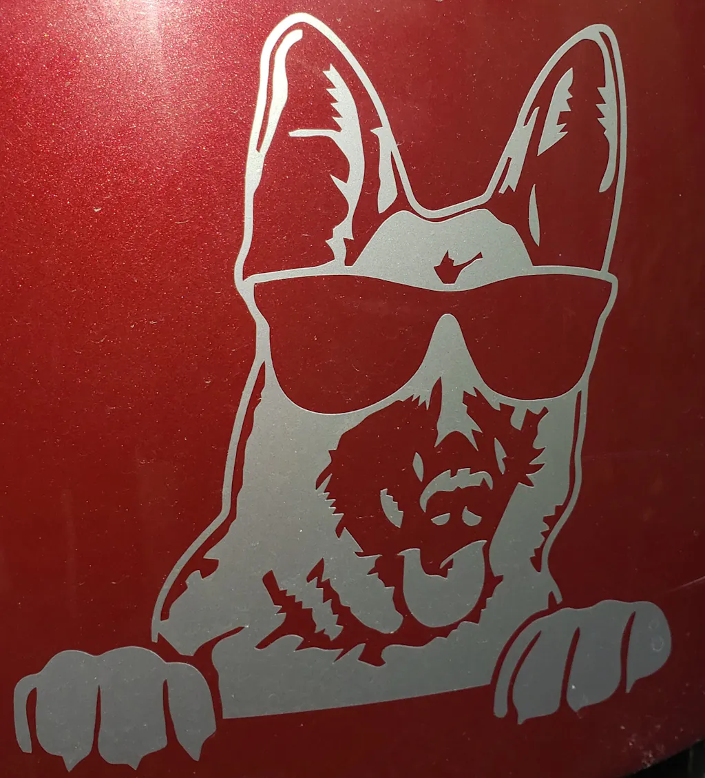 German Shepherd Peeking Window Decal Sticker | Custom Made In the USA ...