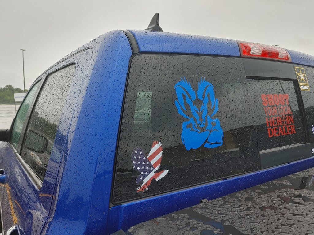 Muscle Dodge Ram Head Truck Decal Sticker | MADE IN USA